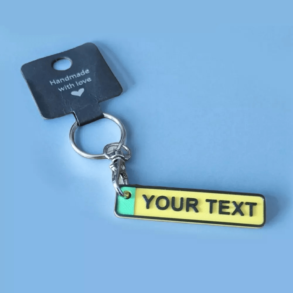 Personalised Car Number Registration Keyring - EV and Normal – StickEtch